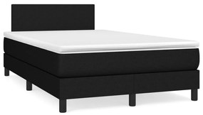 Box spring postel s matrací a LED černá 120x190 cm textil 3270027