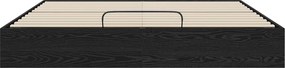 Ottoman postel Černý Dub 203 x 180 x 25 cm Dřevěný materiál 3409206