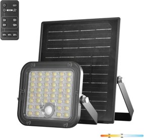 LED Solární reflektor se senzorem LED/10W/3,7V 4000K IP65 3600 mAh + DO