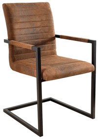 Židle Iper, hnědá, černý rám