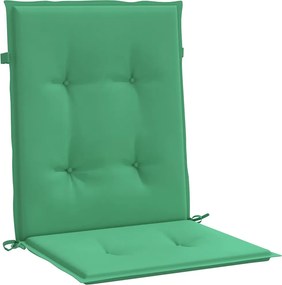 Podušky na židli nízké opěradlo 6 ks zelené 100x50x3 cm oxford 314136