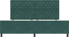 Postel s boxspringem s čelo Tmavě zelená 200 x 200 cm samet 3344900