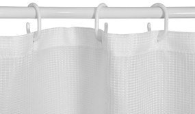 Erga RIST, sprchový závěs s háčky (12ks) 200x180 cm, bílá, ERG-08377