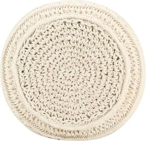 Ručně vyrobený sedací puf macramé 45 x 30 cm bavlna 324002