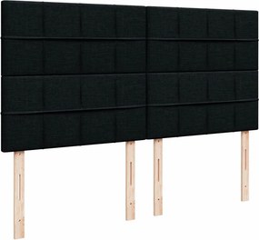 Box spring postel s matrací černá 180x200 cm textil 3292869