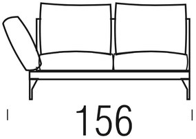 Beltá / Frajumar designové sedačky Asso 156cm open