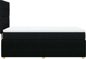Box spring postel s matrací černá 100 x 200 cm textil 3294269