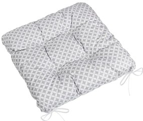 Bellatex Sedák Adéla prošívaný 40x40 cm Kosočtverec Šedá,Bílá