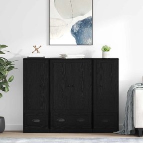 Vysoký bufet 3 ks Černý dub 132 x 35,5 x 103,5 cm 3402673