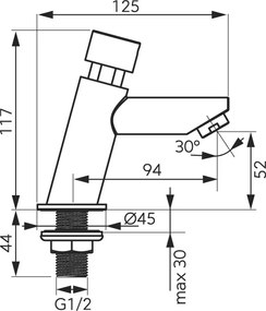 Novaservis, Baterie na studenou vodu s tlačným ventilem
