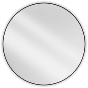 Mexen Loft, kulaté koupelnové zrcadlo 100 cm, barva rámu černá matná, 9850-100-100-000-70