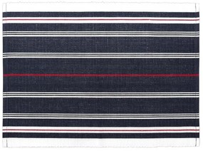 SCANquilt prostírání RIB marine-pruhy tmavě modrobílá běhoun delší strana 100-170 cm