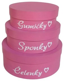 Dřevěná šperkovnice růžovofialová na sponky a gumičky