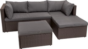 Livarno® Rohová sedací souprava, hnědá