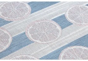 koberec SISAL SION grapefruit 00002 ploché tkaní ecru / růžový / modr velikost 160x220 cm | krásné koberce cz