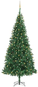 Umělý vánoční stromek s LED a sadou koulí 300 cm zelený,  3077788 HangarStore.cz