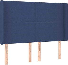 Box spring postel s matrací modrá 140x190 cm textil 3131831