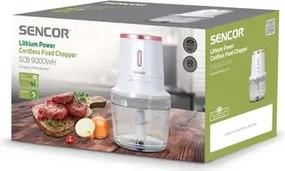 SENCOR SCB 9000WH bílá / Aku sekáček potravin / 200W / 500ml