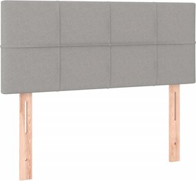 Box spring postel s matrací světle šedá 120 x 200 cm textil 3140041