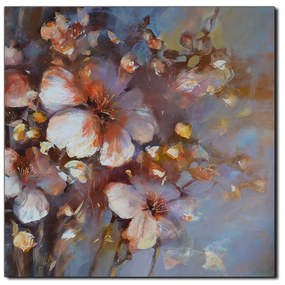 Obraz na plátně - Květ mandlí, reprodukce ruční malby - čtverec 3273A (80x80 cm)