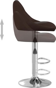 Barové stoličky 2 ks hnědé umělá kůže 335182