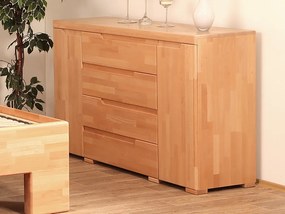 Komoda S&F kombinovaná Domestav F152 Materiál: Dub Cink, Barevne provedení: Přírodní provedení-lak