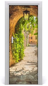 Fototapeta samolepící na dveře italské uličky 75x205 cm