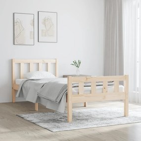 vidaXL Rám postele masivní dřevo 90 x 190 cm Single [810645] Barva: Hnědá