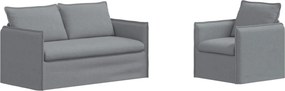 Set pohovek 2 ks Světle šedá Textil 3407567