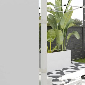 Boční panely altánu Outsunny sada 2 bočních panelů s oknem a dveřmi pro párty stan 3x3/3x6 m, Oxford, bílá| Aosom