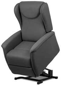 Polohovací křeslo, elektrické kabelové ovládání, šedá, látka, TV-1192 GREY2 Barva: šedá