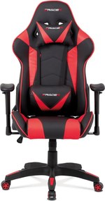 Kancelářská židle houpací mech., + koženka, plast. kříž – opěrák 90°–180° černá
