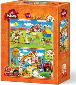 ART PUZZLE 5567 Puzzle Šťastný farmář / 24+35 dílků / od 4 let