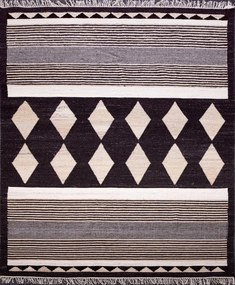 Diamond Carpets India, Ručně vázaný kusový koberec Alberta DESP P114 Dark Coffee Mix, 240x300, hnědá, chodba / předsíň