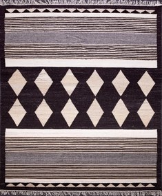 Diamond Carpets koberce Ručně vázaný kusový koberec Alberta DESP P114 Dark Coffee Mix - 140x200 cm