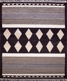 Diamond Carpets India, Ručně vázaný kusový koberec Alberta DESP P114 Dark Coffee Mix, 300x400, hnědá, chodba / předsíň