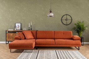 Hanah Home Třímístná pohovka MUSTANG oranžová levá 560ARE1215