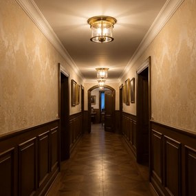 Elstead GENTRY F-PB stropní svítidlo/leštěná mosaz/3xE14