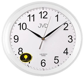 JVD Bílé netikající tiché nástěnné hodiny JVD HP663.13