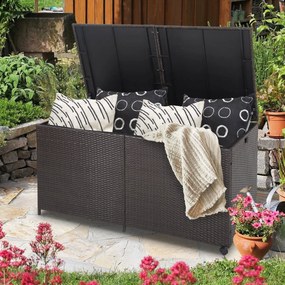 Costway Úložný box s objemem 662 l – 150 × 77 × 73 cm, hnědý