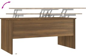 Konferenční stolek hnědý dub 102x50,5x46,5 cm kompozitní dřevo - Default Title