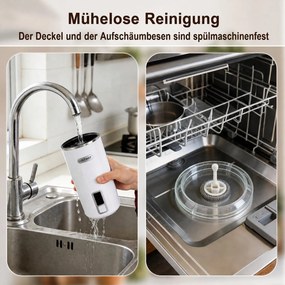 Costway Elektrický napěňovač mléka 6 v 1, objem 250 ml