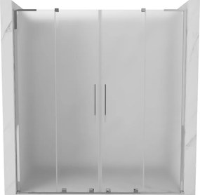 Mexen Velar L Duo, posuvné sprchové dveře do otvoru 180 cm, 8mm sklo námraza, chromová, 871-180-003-32-01