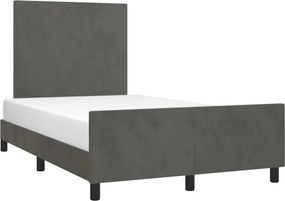 Rám postele bez matrací tmavě šedá 120x190 cm samet 3270567