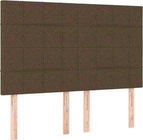 Box spring postel s matrací tmavě hnědá 140x190 cm textil 3131988