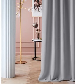 Room99 Hotový závěs na pásce Zatemňovací LAUREL Jednobarevný Barva: Světle šedá, Velikost: 140 x 280 cm