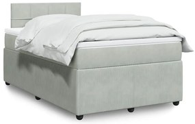 Box spring postel s matrací světle šedá 120x190 cm samet 3289986