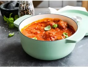 KITCHENAID Litinový kastrol s poklicí světle zelená 22 cm / 3,3 l / li