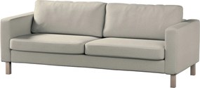 Potah na pohovku IKEA  Karlstad 3-místná, nerozkládací, krátký barva béžová látka pletený vzor