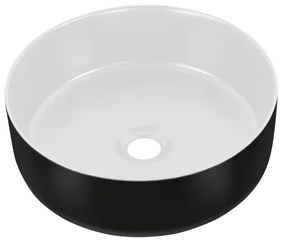 COMAD Umyvadlo na desku - UM-6259, 40 cm, keramické, bílá/černá